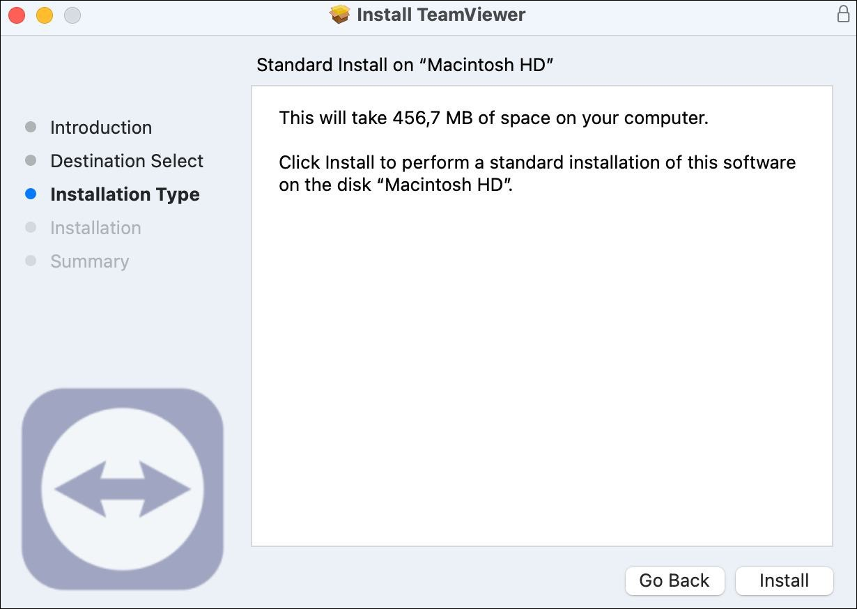 Remote installation with TeamViewer (MacOS) – EyeZy