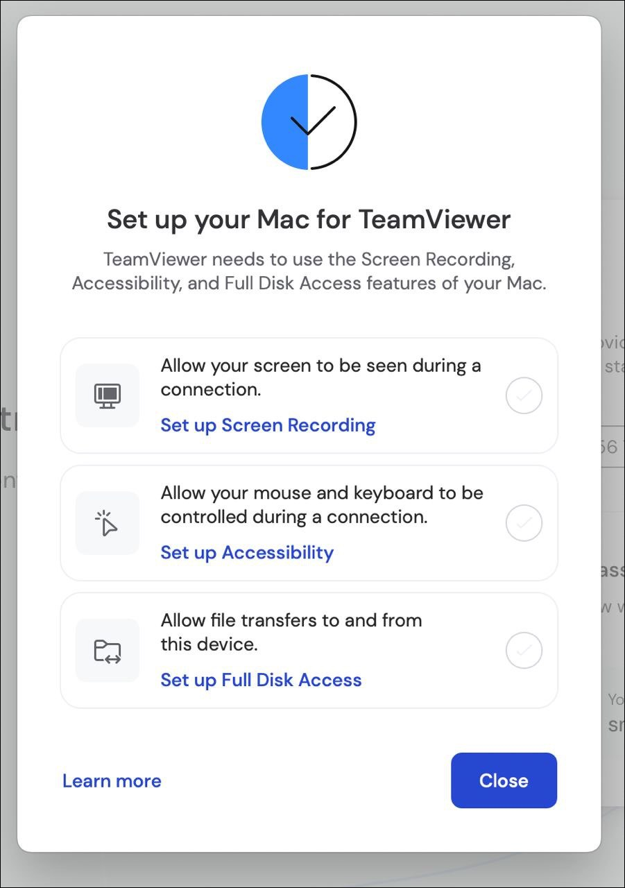 Remote installation with TeamViewer (MacOS) – EyeZy