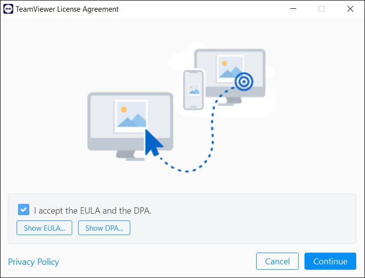 Remote installation with TeamViewer (Windows) – EyeZy
