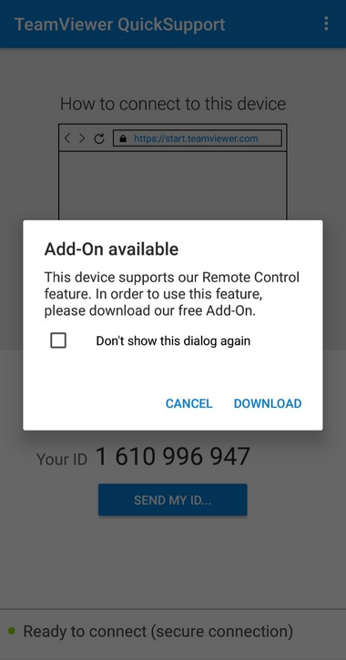 Installazione remota con QuickSupport (Android) – Aiuto